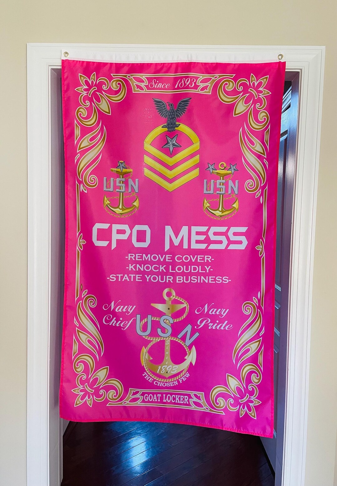 USN CPO Mess 5X3 Vertical Flag - Etsy