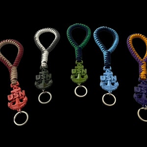USN CPO Colored Anchors Keychains/keyfob - Etsy