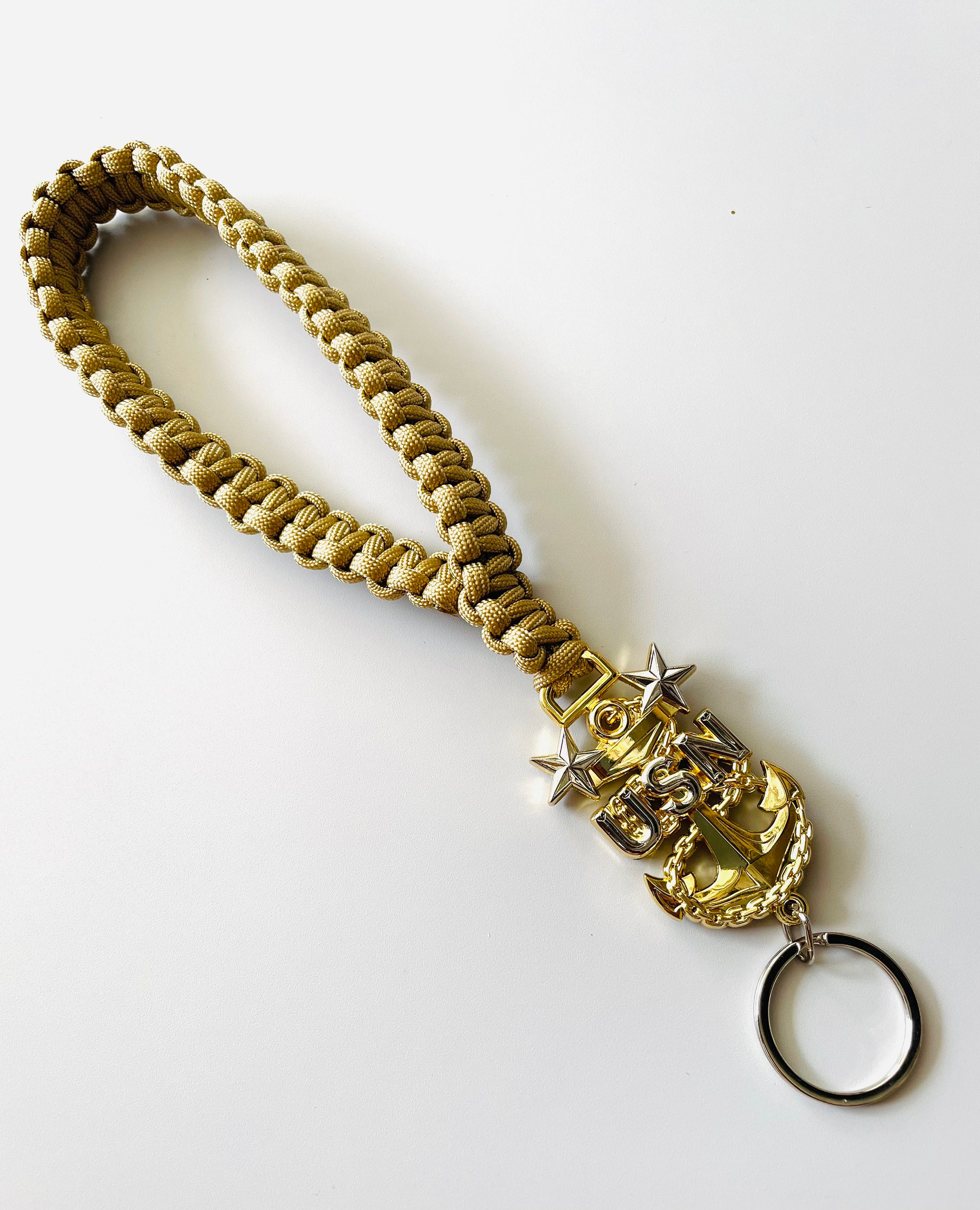 USN MCPO/E9 Wristlet Paracord Keychain free Shipping - Etsy