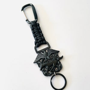 US Navy Mustang Paracord Keychain. - Etsy