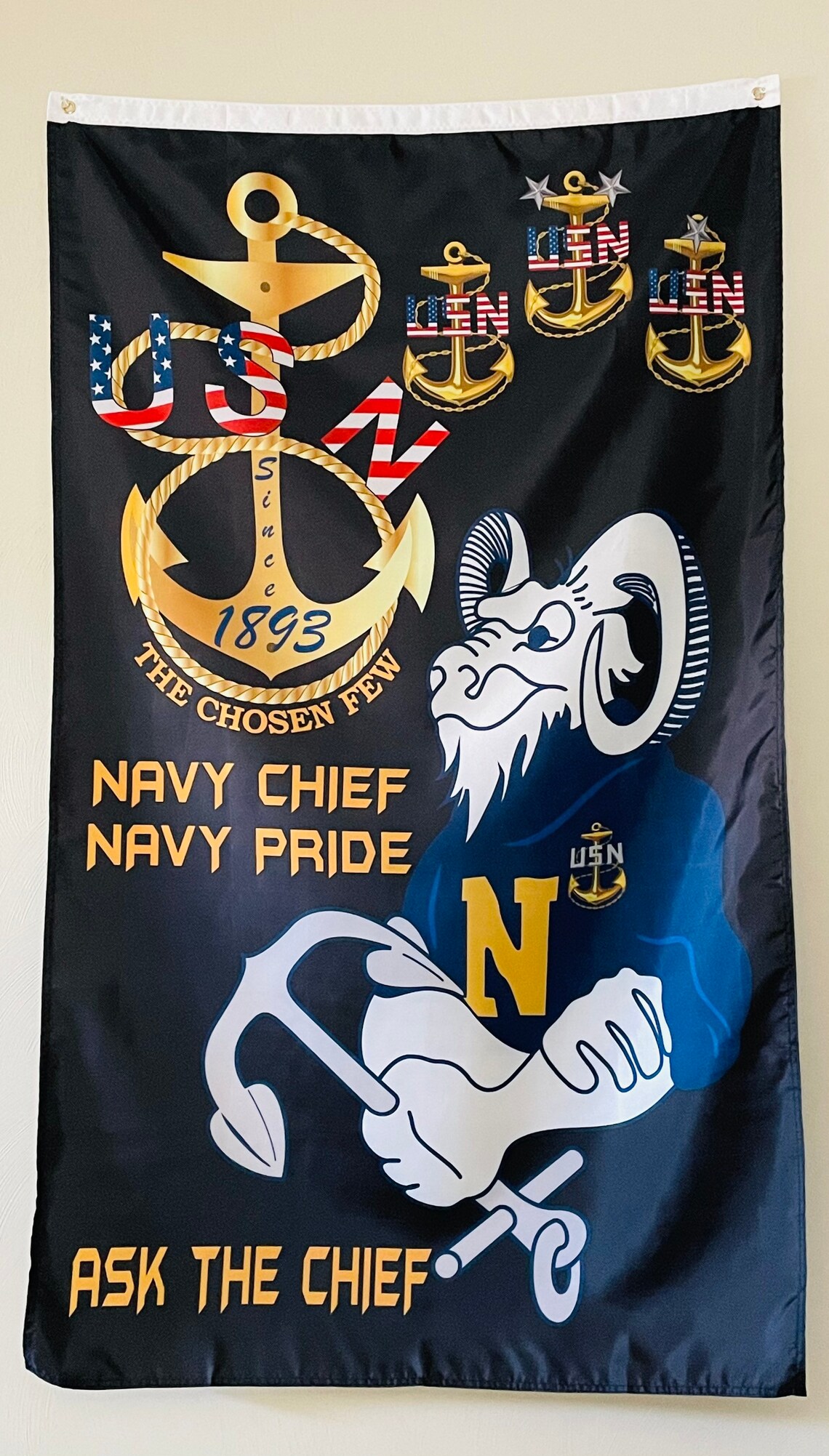 5X3 Vertical CPO GOAT Flag | Etsy