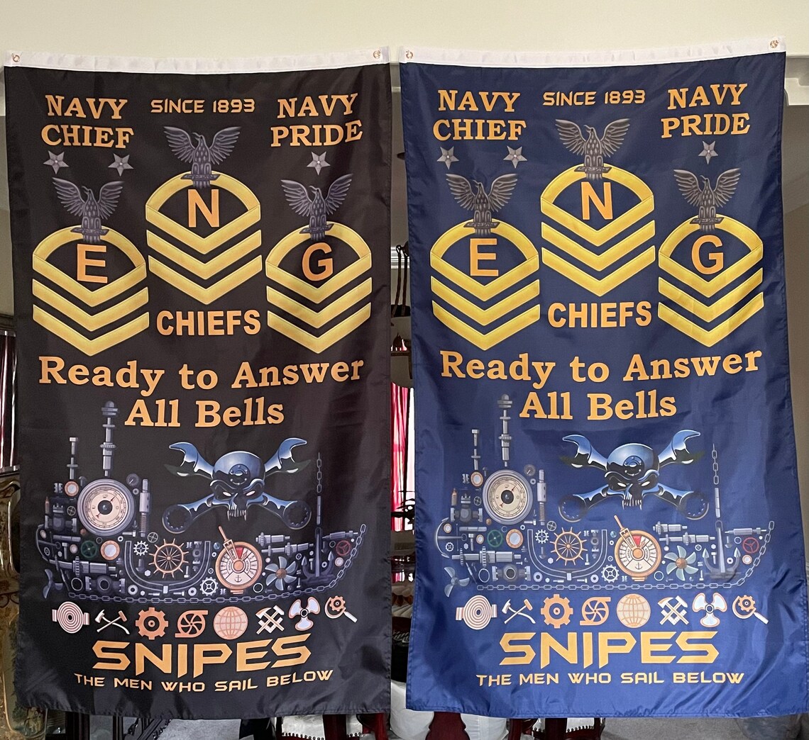 US Navy Snipes CPO Vertical Flag - Etsy