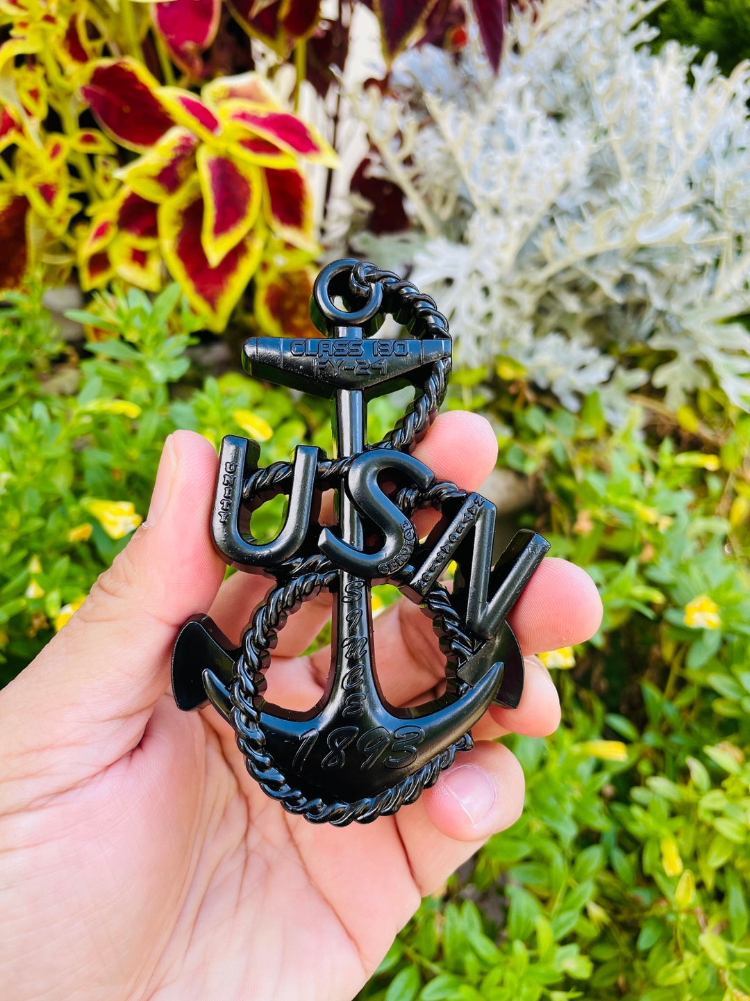 USN Class 130 FY 24 Heritage Anchor Coin All Black Version - Etsy