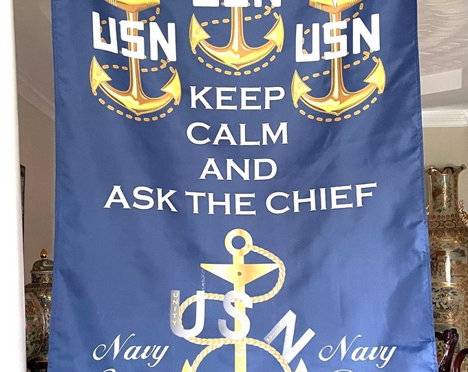 USN CPO Mess 5X3 Vertical Flag - Etsy