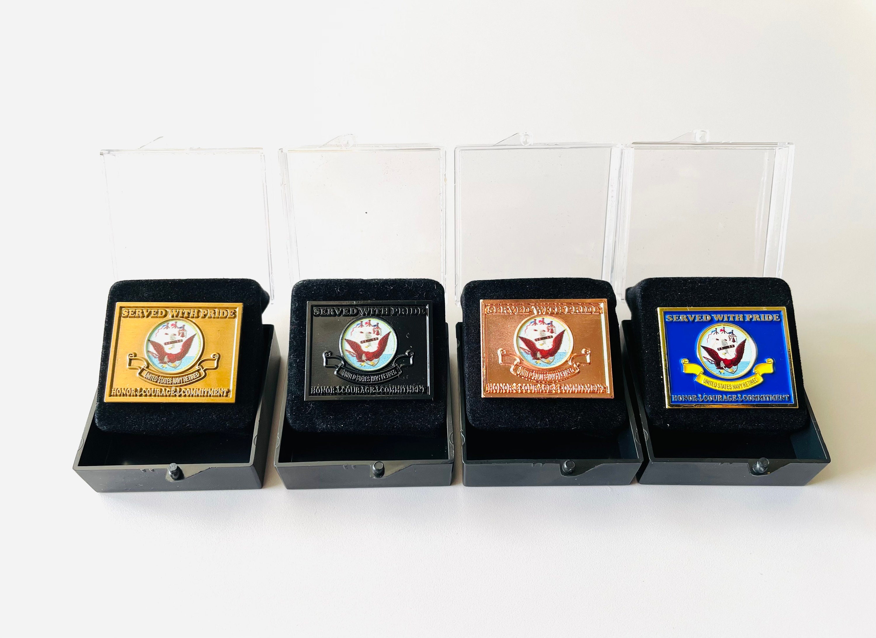 USN Retired Lapel Pin served With Pride - Etsy