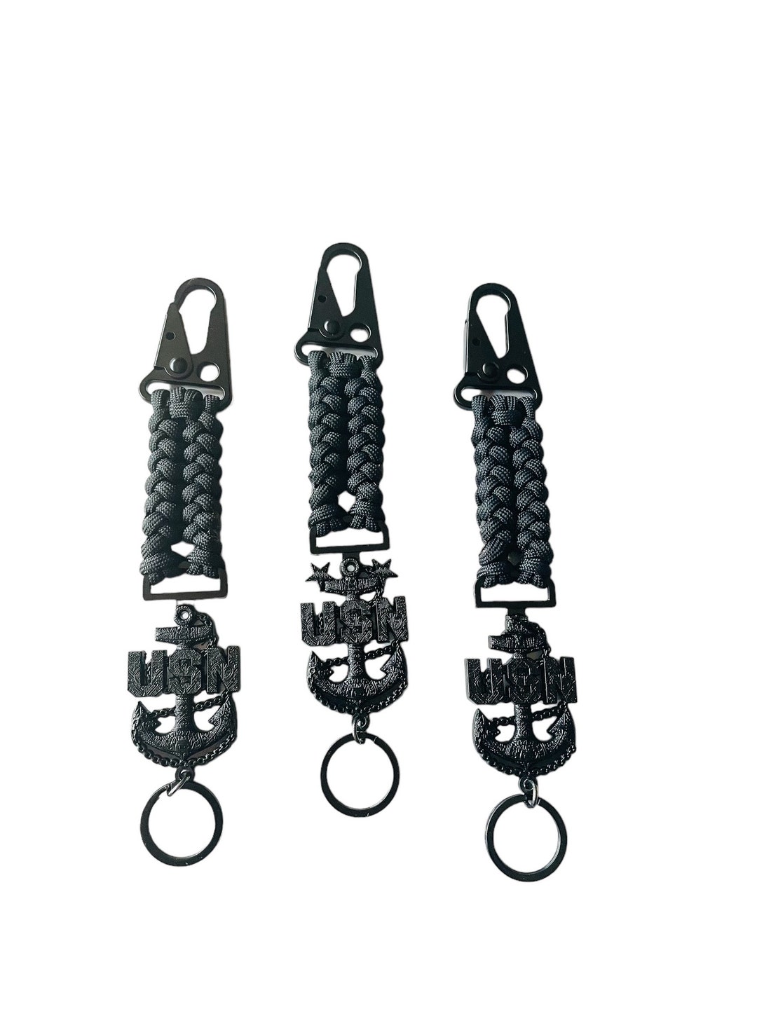 USN E7/E8/E9 All Black Tribal Anchor Sanctified Weave Paracord ...