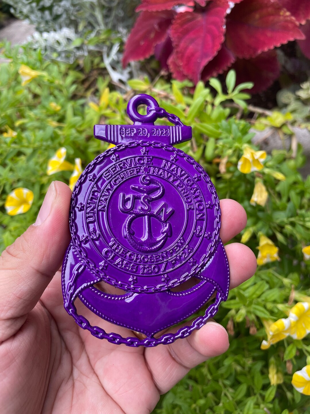 USN Class 130 FY-24 4 Anchor Coin Dye Purple Limited Edition - Etsy
