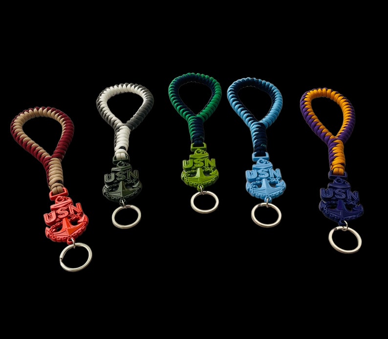 USN CPO Colored Anchors Keychains/keyfob - Etsy