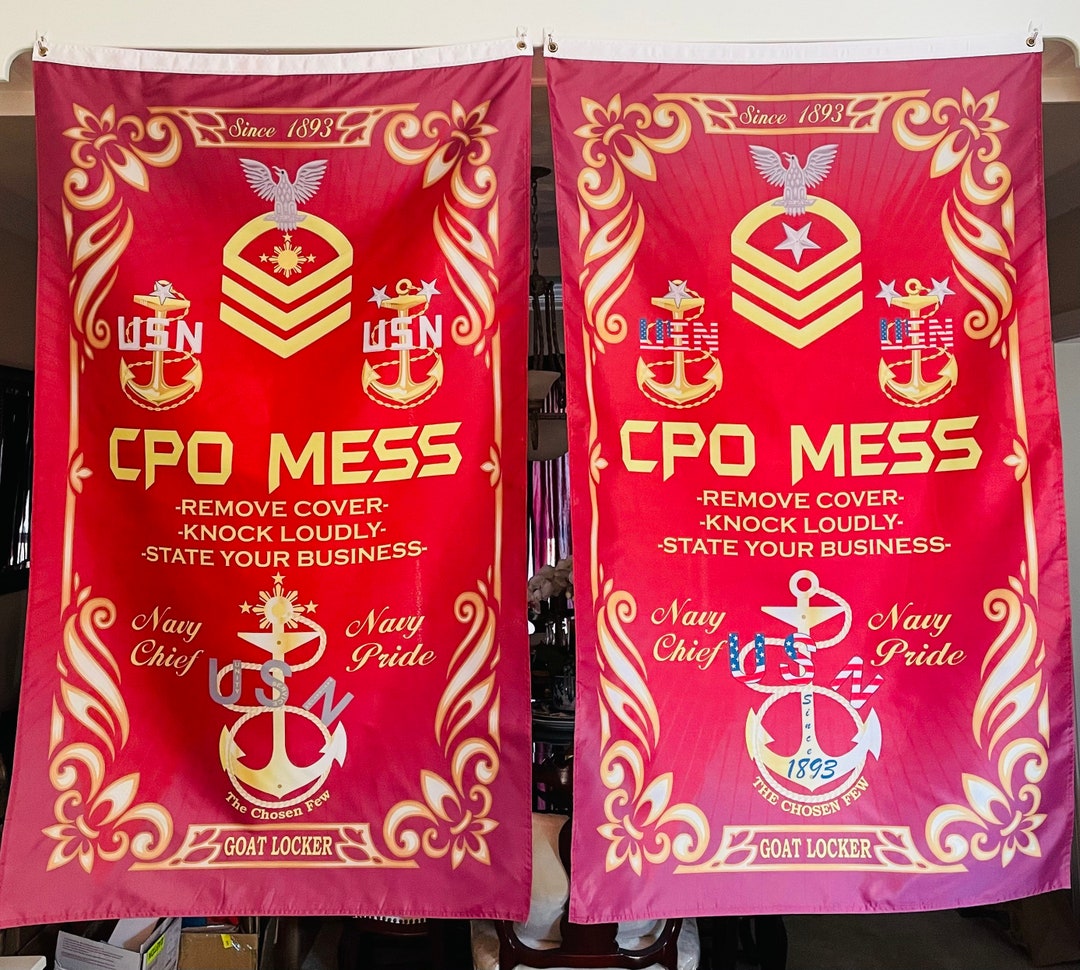 5X3 Vertical USN CPO Mess Flag - Etsy