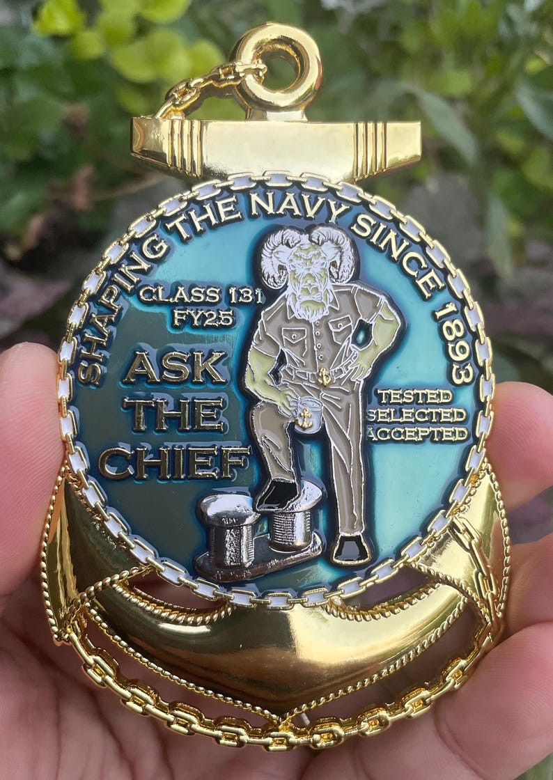 USN CPO Class 131 FY25 4” Anchor Coin - Etsy