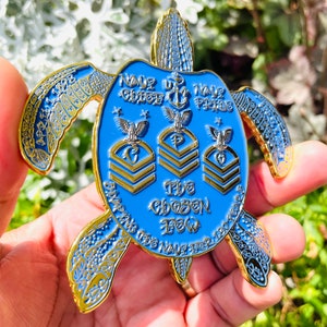 3.5” 130TH CPO BIRTHDAY Turtle Pride Coin Royal Blue and Gold - Etsy