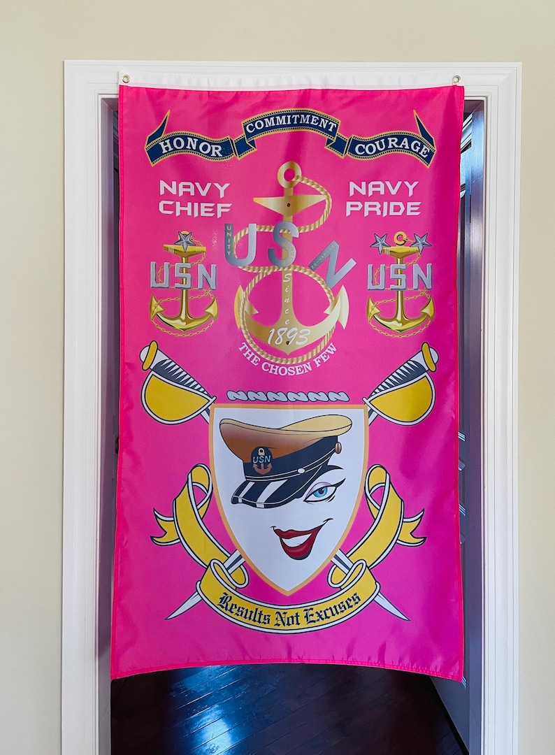 USN Chick Chiefs 5X3 Vertical Flag - Etsy