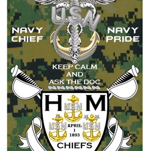 US Navy Corpsman Marpat CPO 5X3 Vertical Flag - Etsy