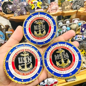 3 RETIRED Chief, Senior Chief and Master Chief Challenge Coin. - Etsy
