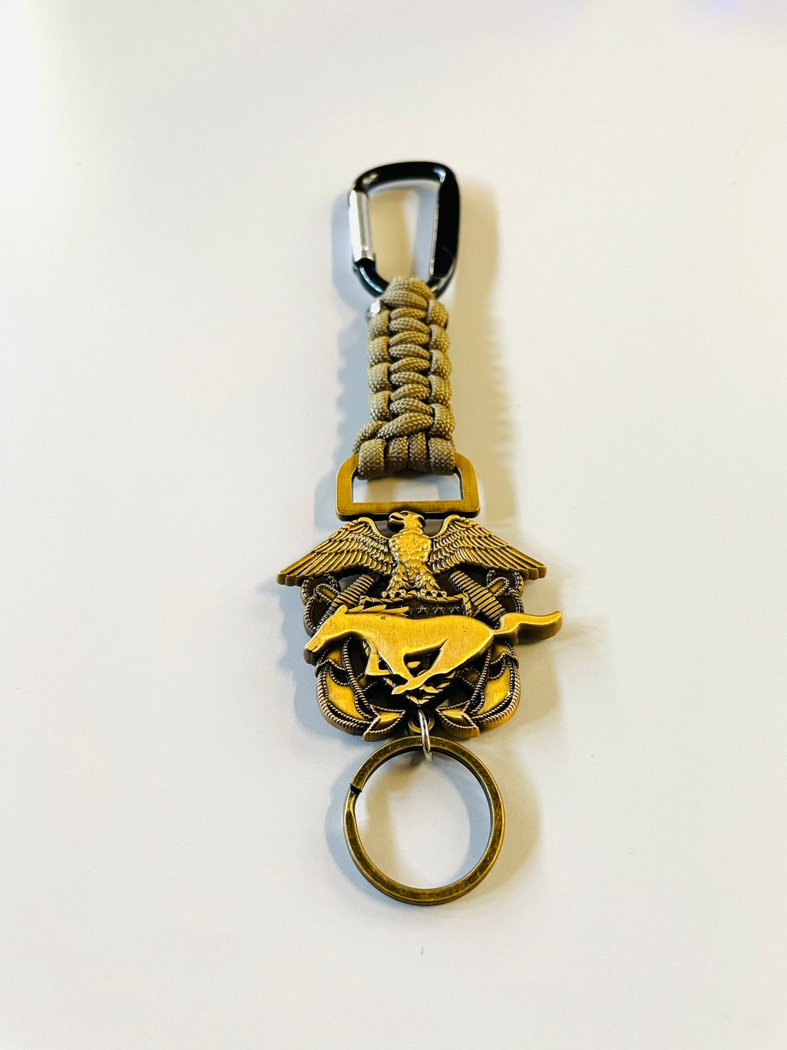 USN Antique CWO/LDO Crest With Coyote Brown Paracord Keychain - Etsy