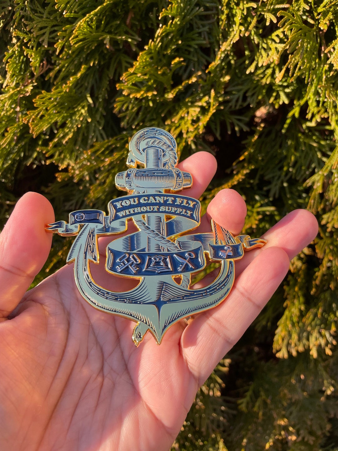 4” USN Supply Anchor Coin - Etsy