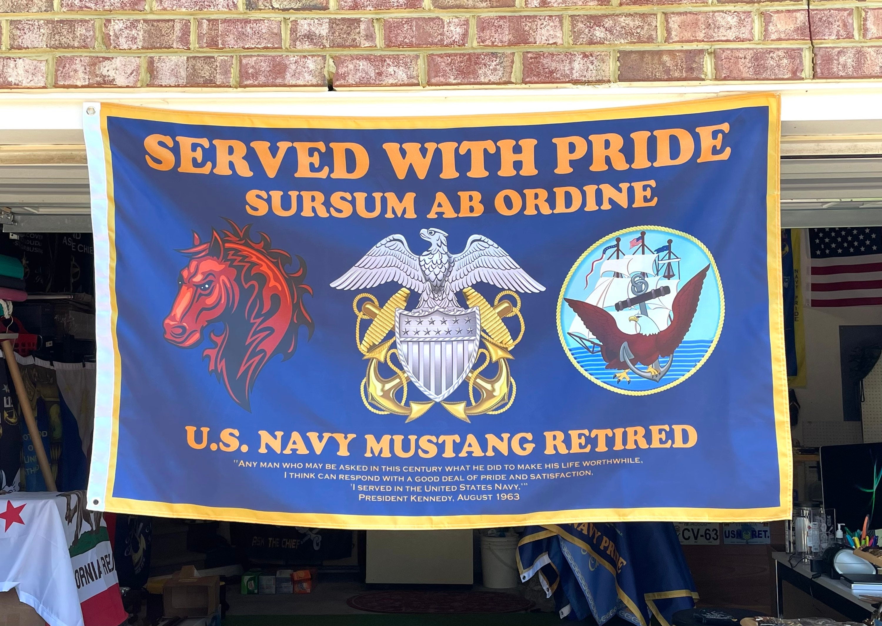 USN Mustang Retired 3X5 Flag. - Etsy