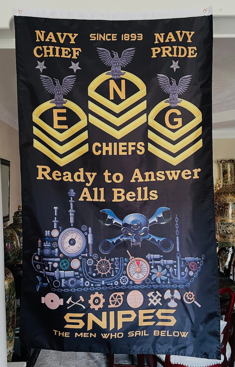 US Navy Snipes CPO Vertical Flag - Etsy
