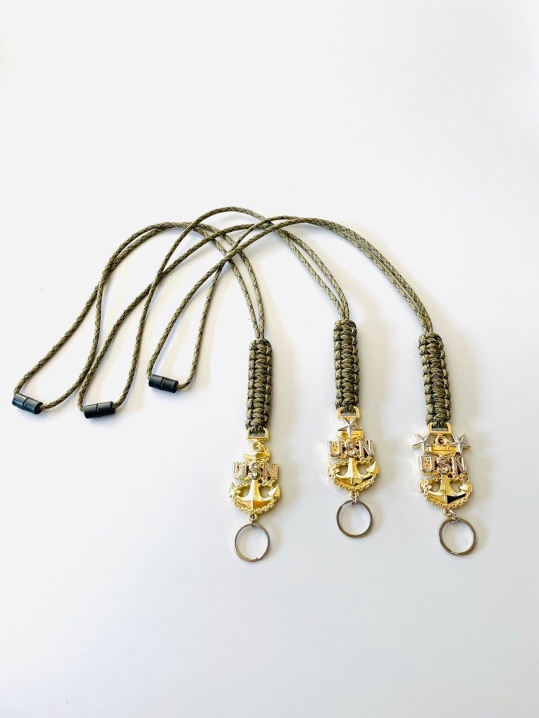 USN E7/E8/E9 Gold/silver Anchor With Digital Multi Camo Paracord Neck ...