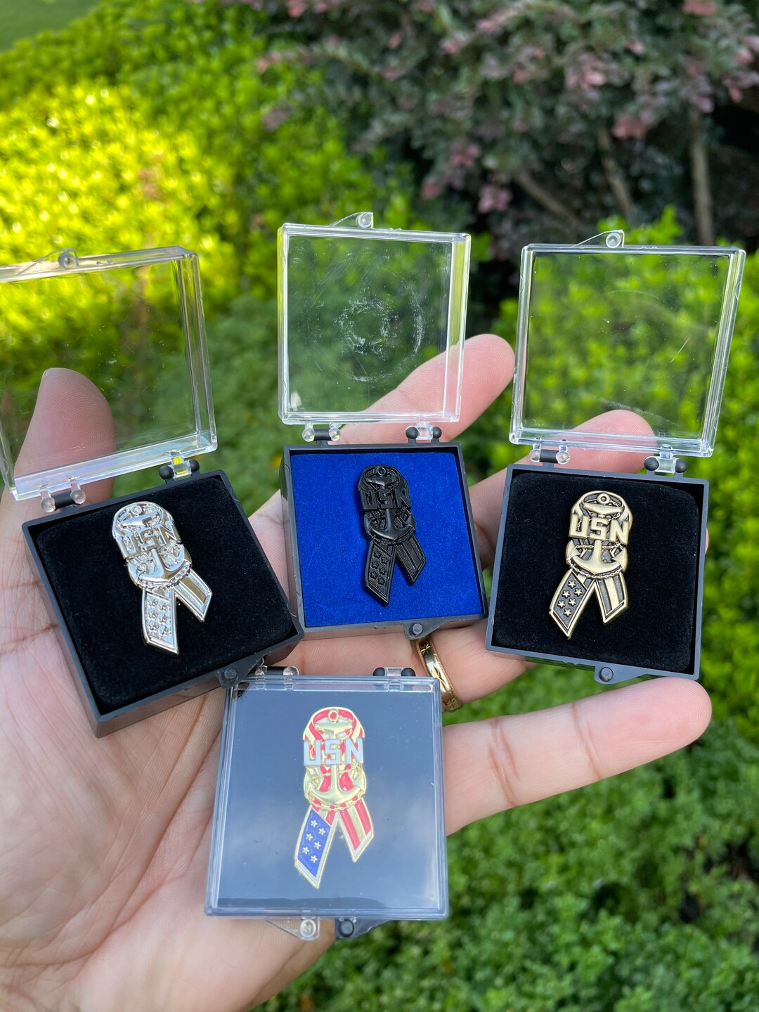 USN CPO Ribbon Style Lapel Pins - Etsy