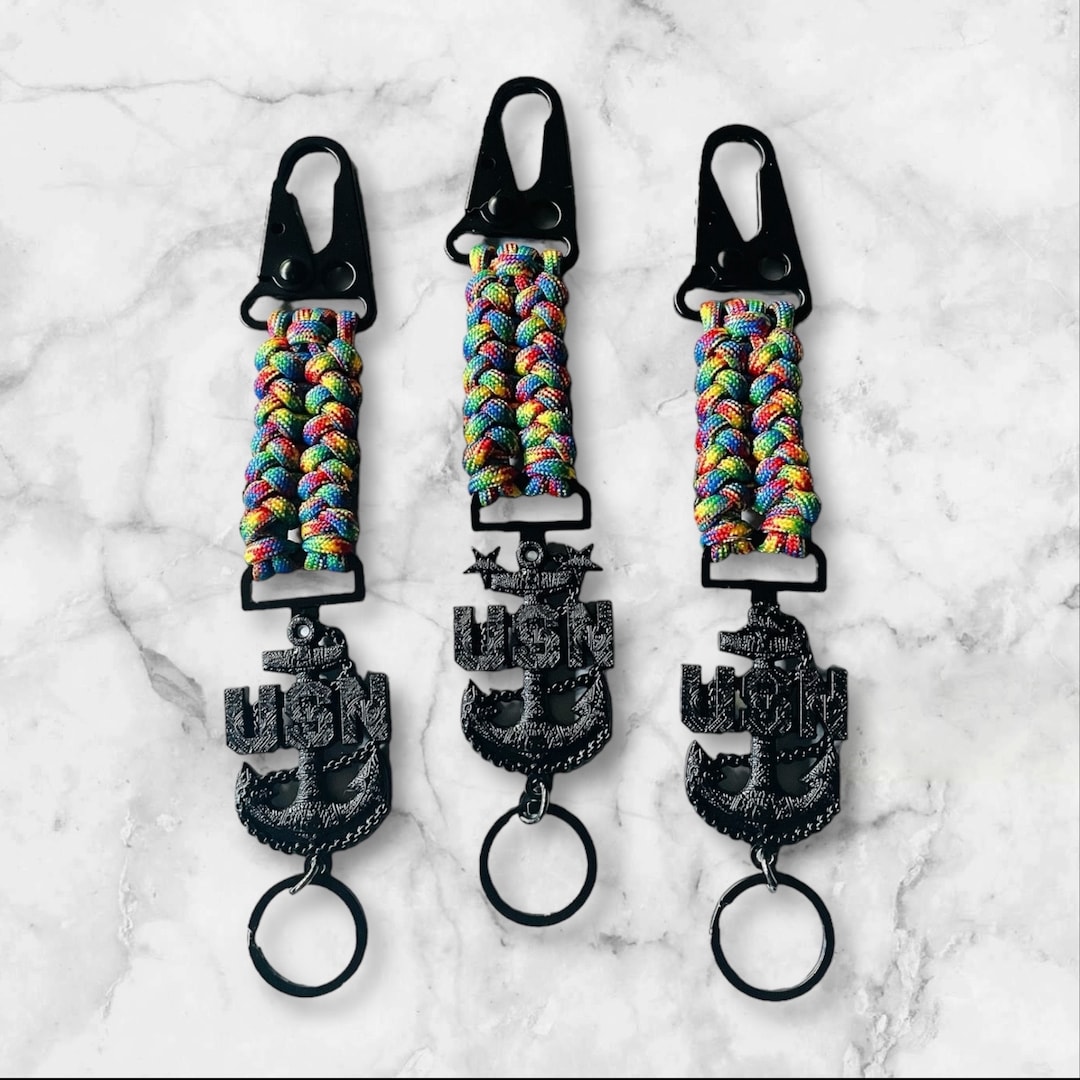 USN E7/E8/E9 Tribal Anchor Sanctified Weave Autism Awareness Paracord ...
