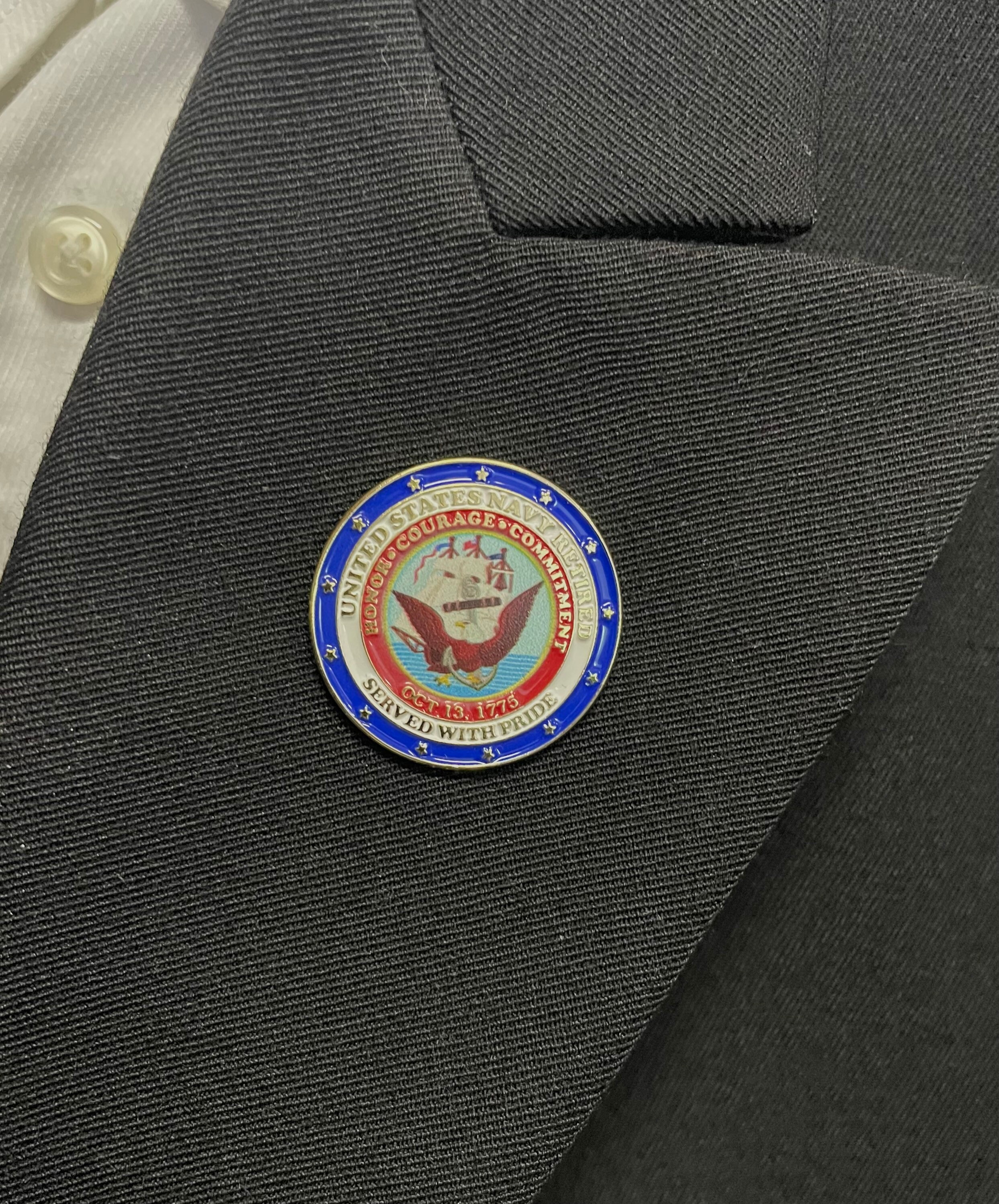 USN Retired Lapel Pin served With Pride | Etsy