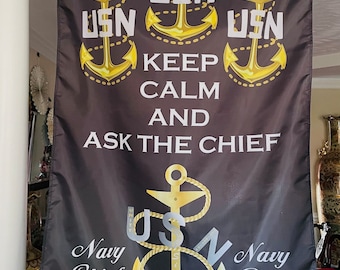 USN CPO Mess 5X3 Vertical Flag - Etsy