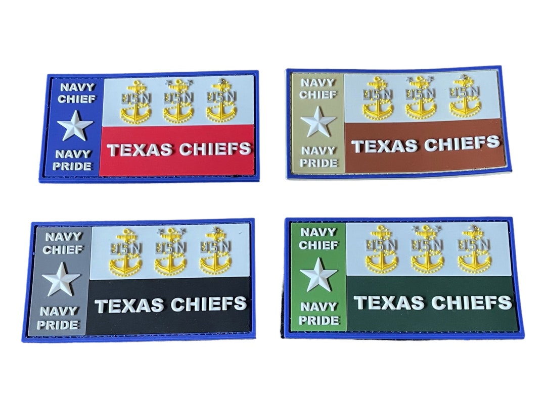 TEXAS Chiefs Glow in the Dark PVC Patches. - Etsy
