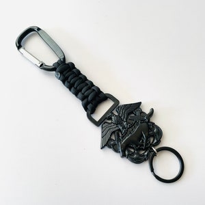 US Navy Mustang Paracord Keychain. - Etsy