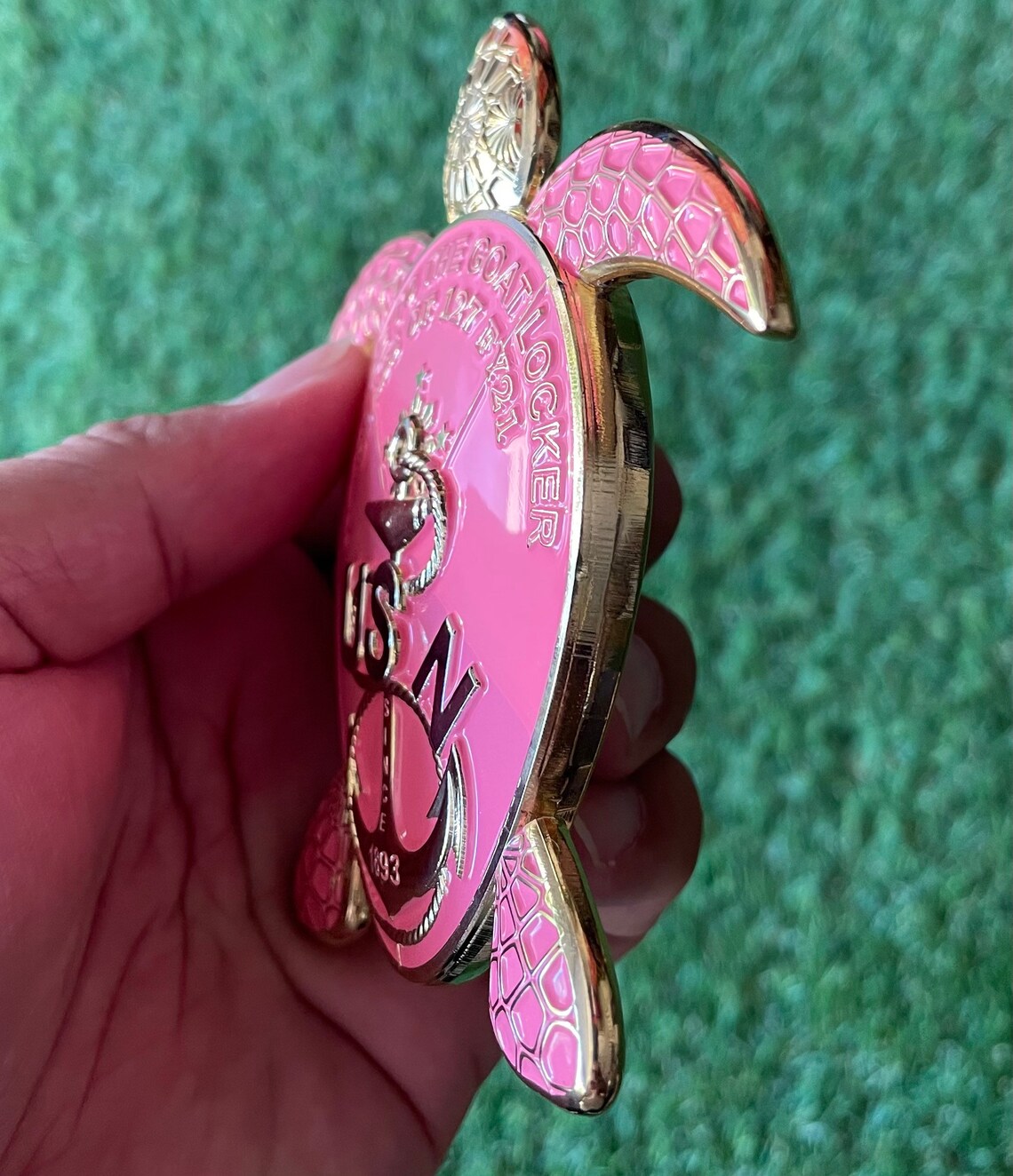 USN CPO Class 127 Turtle Coin Pink Version - Etsy