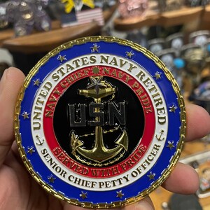 3” RETIRED Chief, Senior Chief and Master Chief Challenge Coin. - Etsy