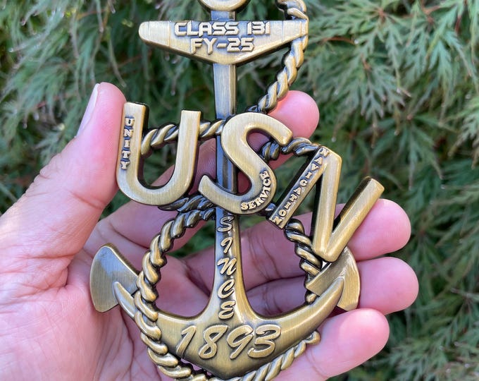USN Class 131 FY25 4 Antique Gold Heritage Anchor Coin - Etsy