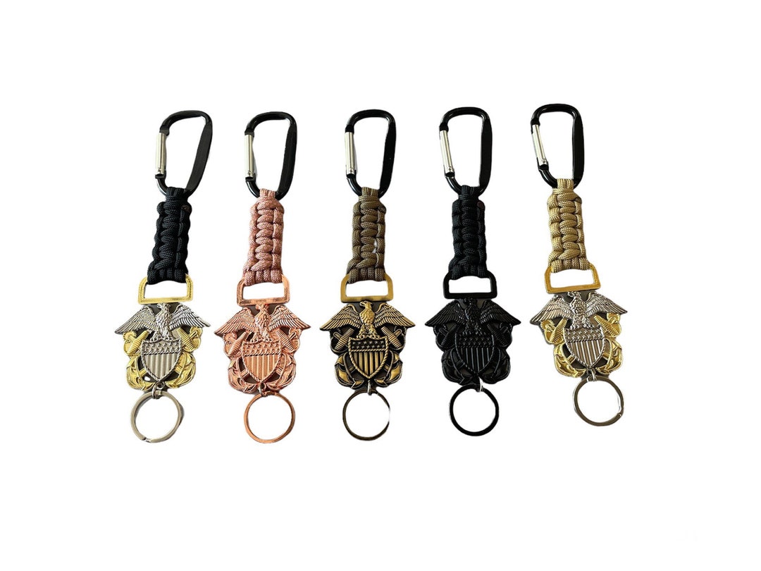 US Navy Officer Paracord Keychain - Etsy