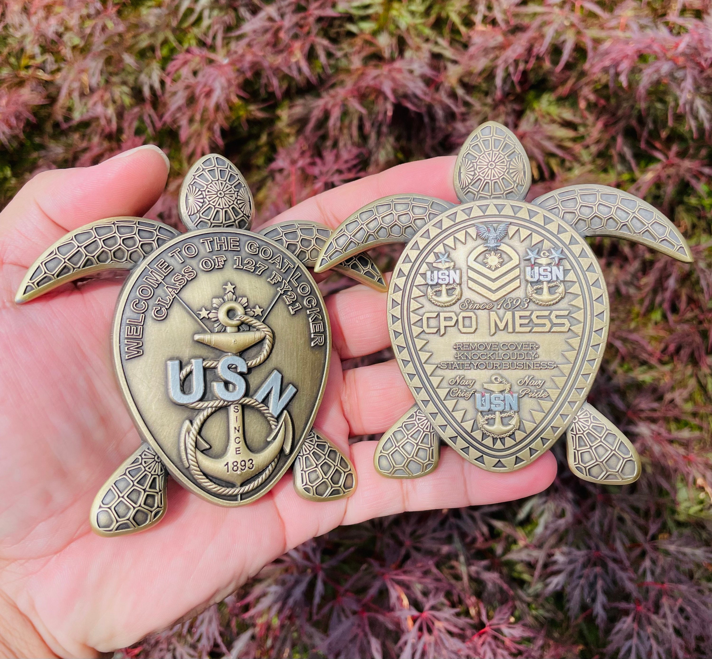 Art & Collectibles Coins & Money USN CPO Class 127 Turtle Coin etna.com.pe