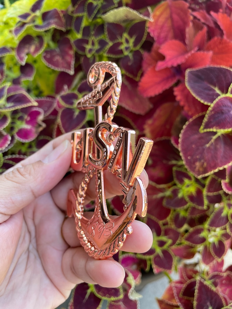 USN Class 129 FY 23 Rose Gold Heritage Anchor Coin. - Etsy
