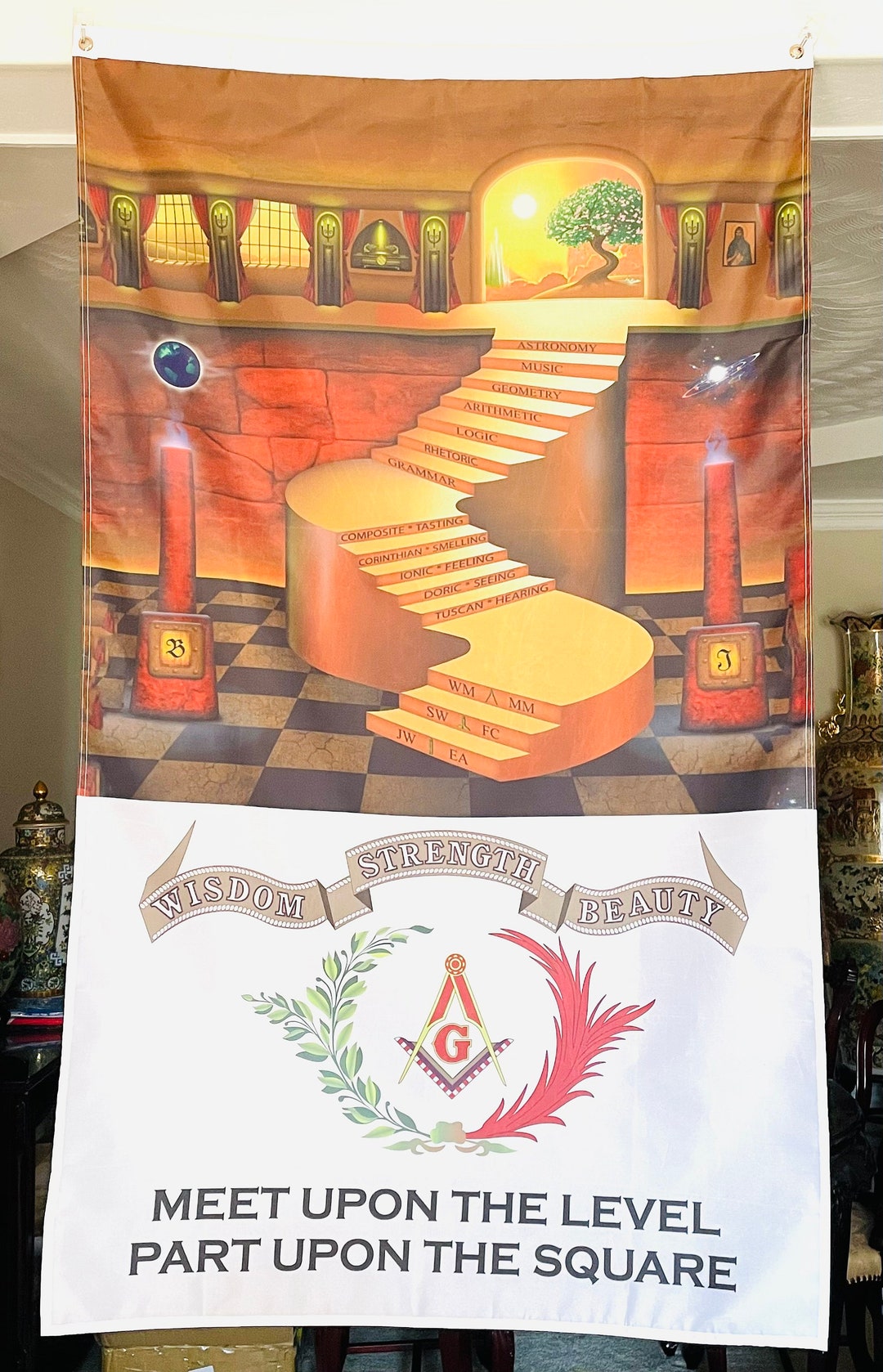 Masonic Vertical Flag - Etsy