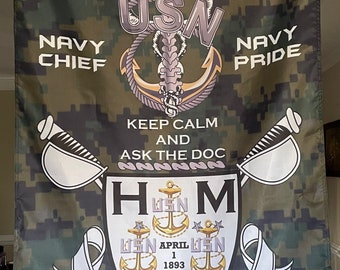 Navy Corpsman Flag Svg - Etsy