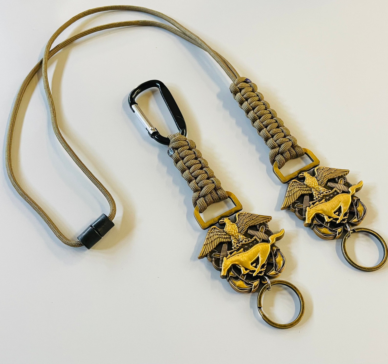 USN Antique CWO/LDO Crest With Coyote Brown Paracord Keychain | Etsy