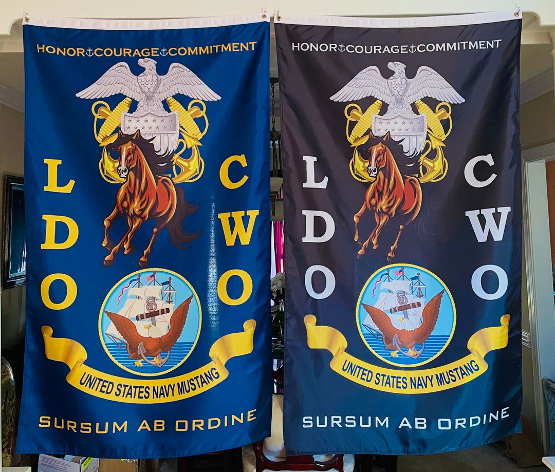 USN CWO/LDO 5X3 Vertical Flag - Etsy