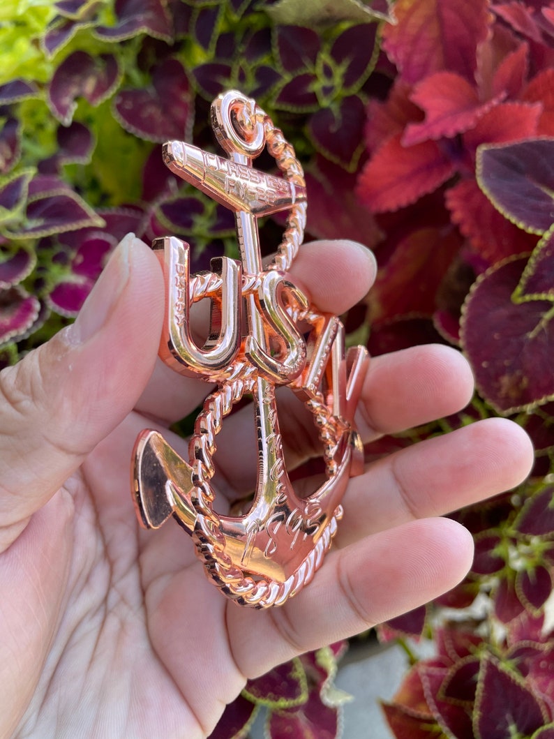 USN Class 129 FY 23 Rose Gold Heritage Anchor Coin. - Etsy