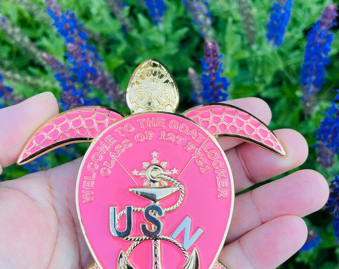 USN CPO Class 127 Turtle Coin Pink Version - Etsy
