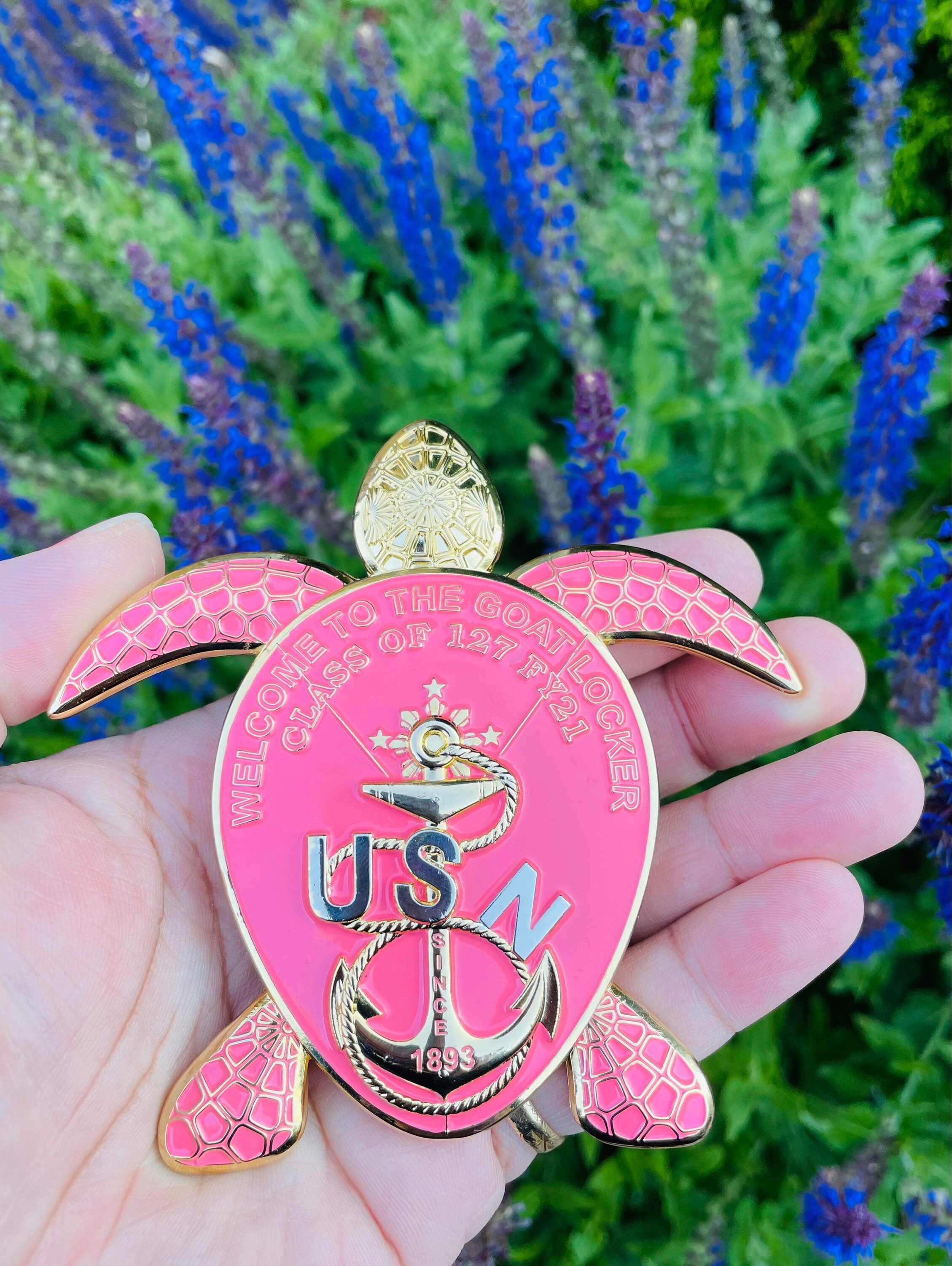 USN CPO Class 127 Turtle Coin Pink Version - Etsy