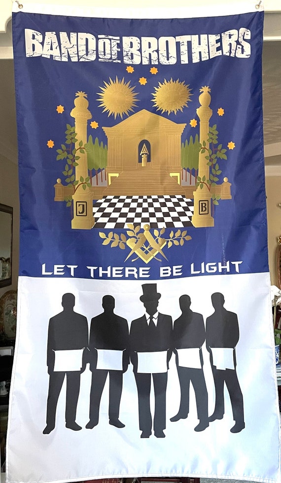 Masonic Band of Brothers Vertical Flag | Etsy