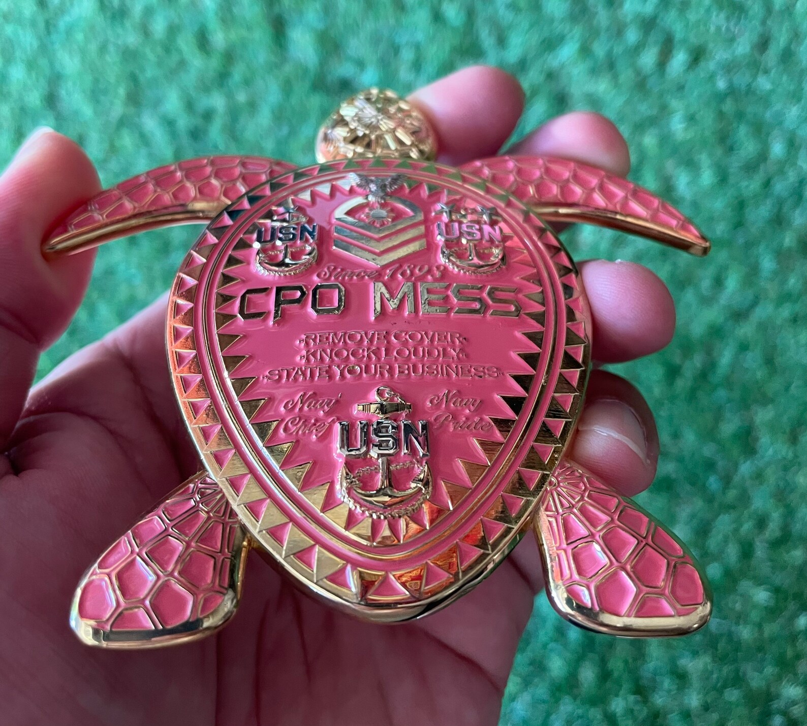 USN CPO Class 127 Turtle Coin Pink Version - Etsy