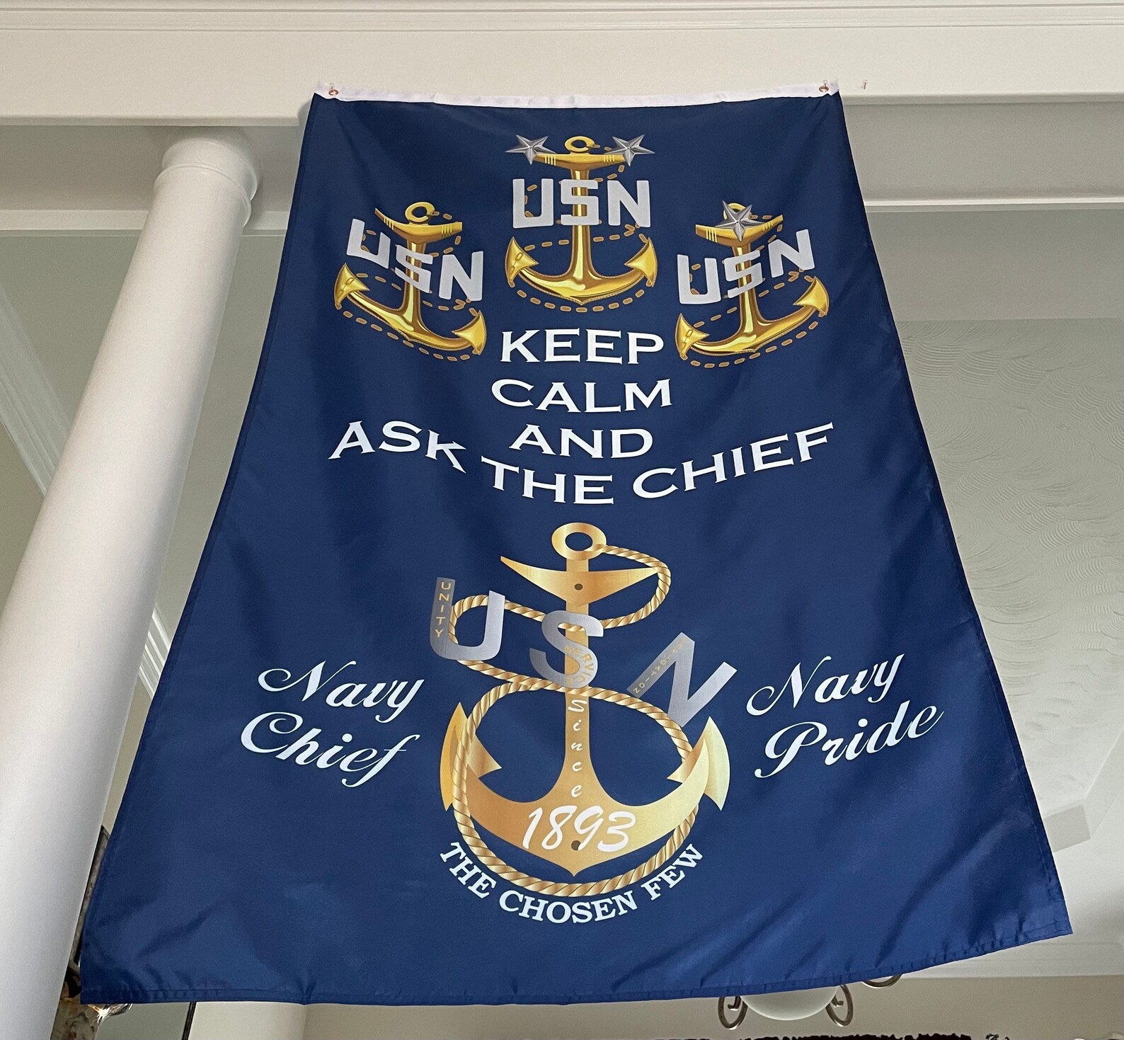 USN CPO Mess 5X3 Vertical Flag | Etsy