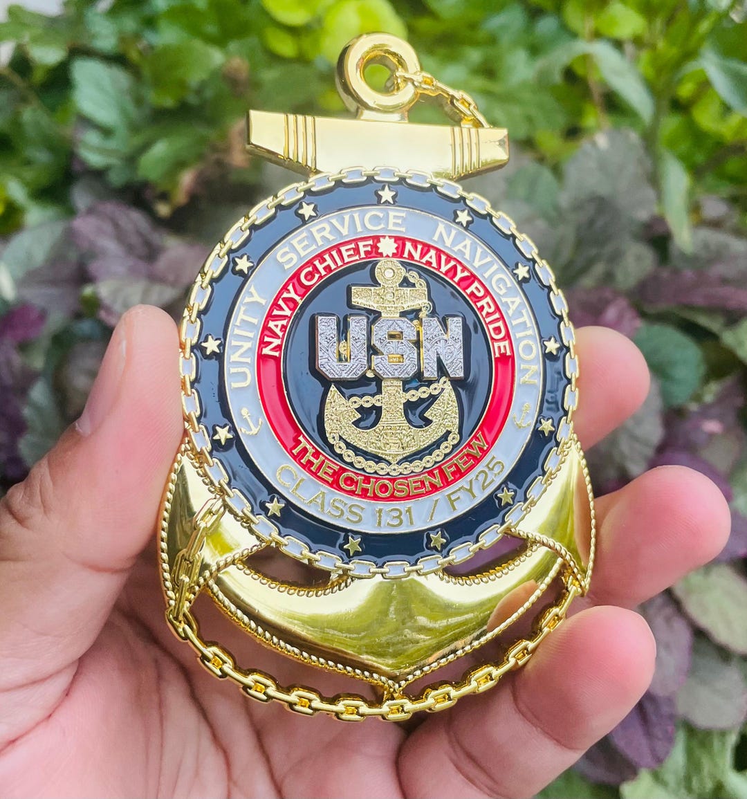 USN CPO Class 131 FY25 4” Anchor Coin - Etsy