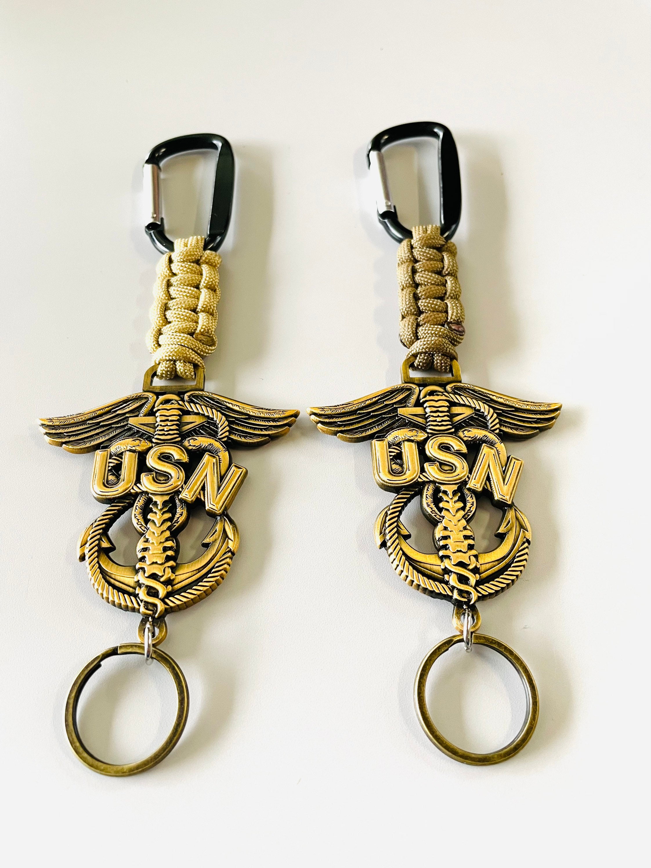 USN Corpsman CPO Paracord Keychain | Etsy