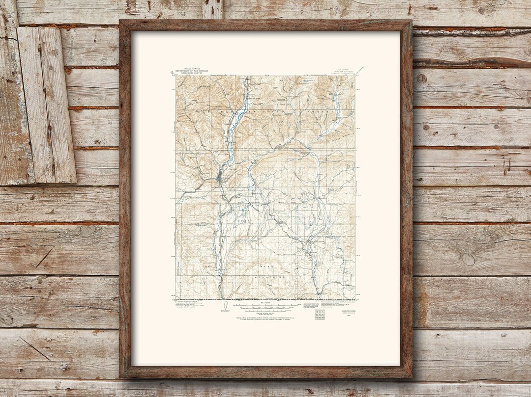 Durango Colorado Location Map Custom Map Print - Mountain Wall Art ...