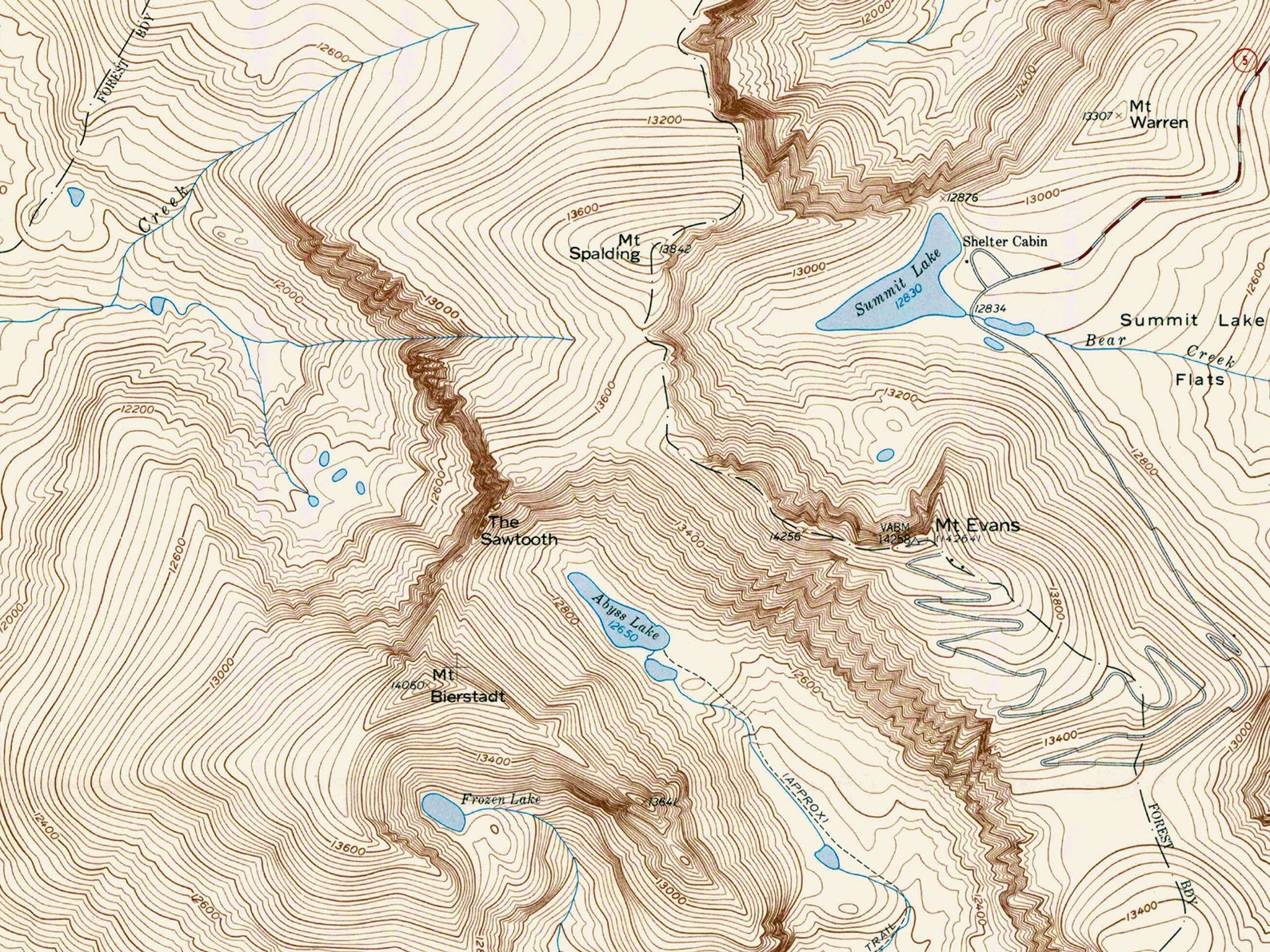 Mount Evans Colorado Location Map Custom Map Print - Mountain Wall Art ...