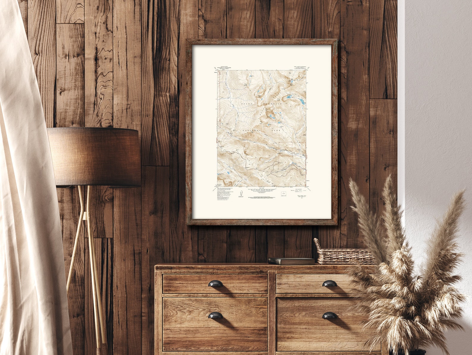 Trail Ridge Colorado National Park Map Location Map - Mountain Wall Art ...